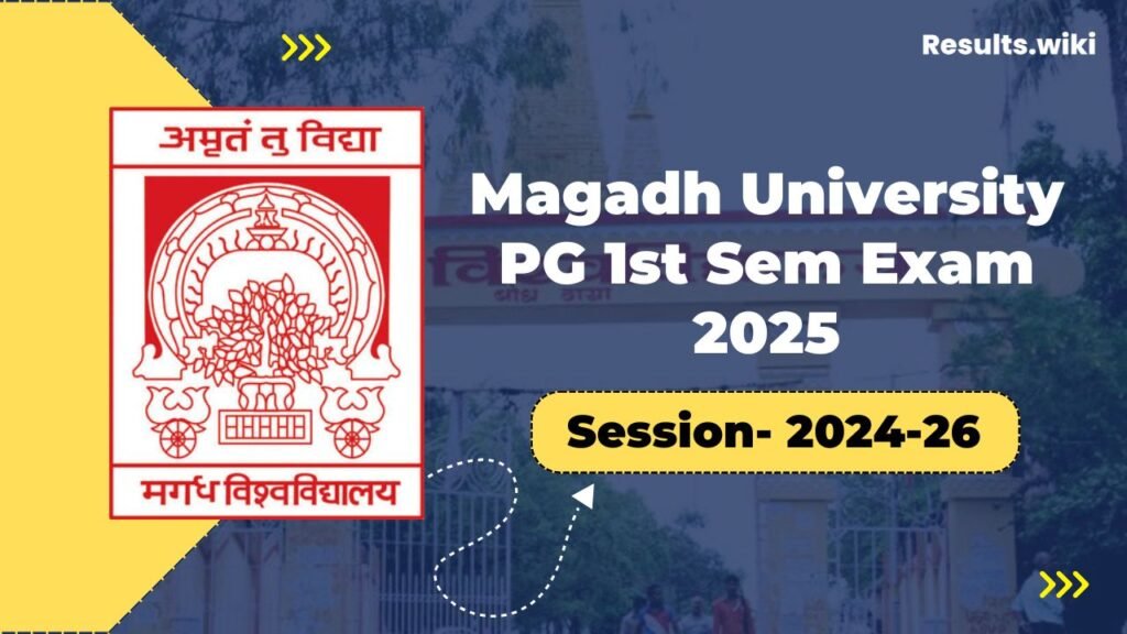 Magadh University PG 1st Semester Exam Date 2024-26 - Time Table & PDF ...